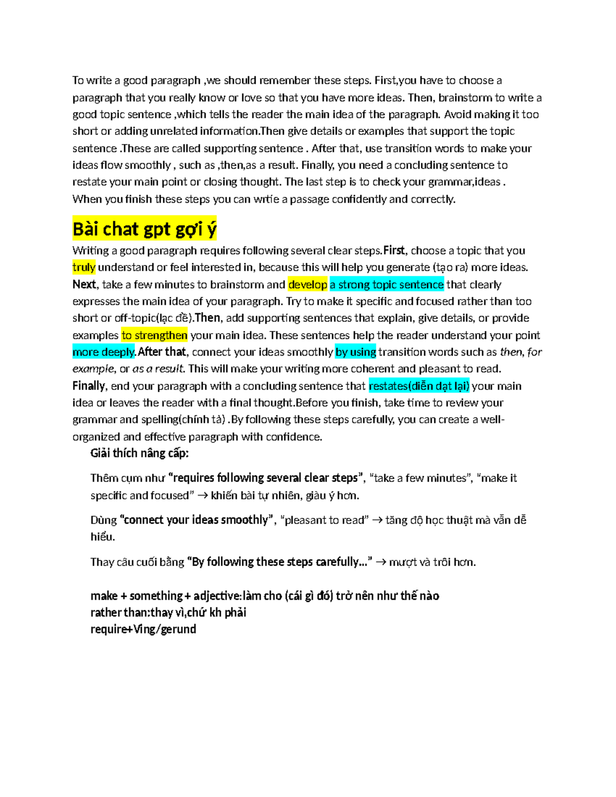 Effective Steps for Writing a Good Paragraph - Studocu