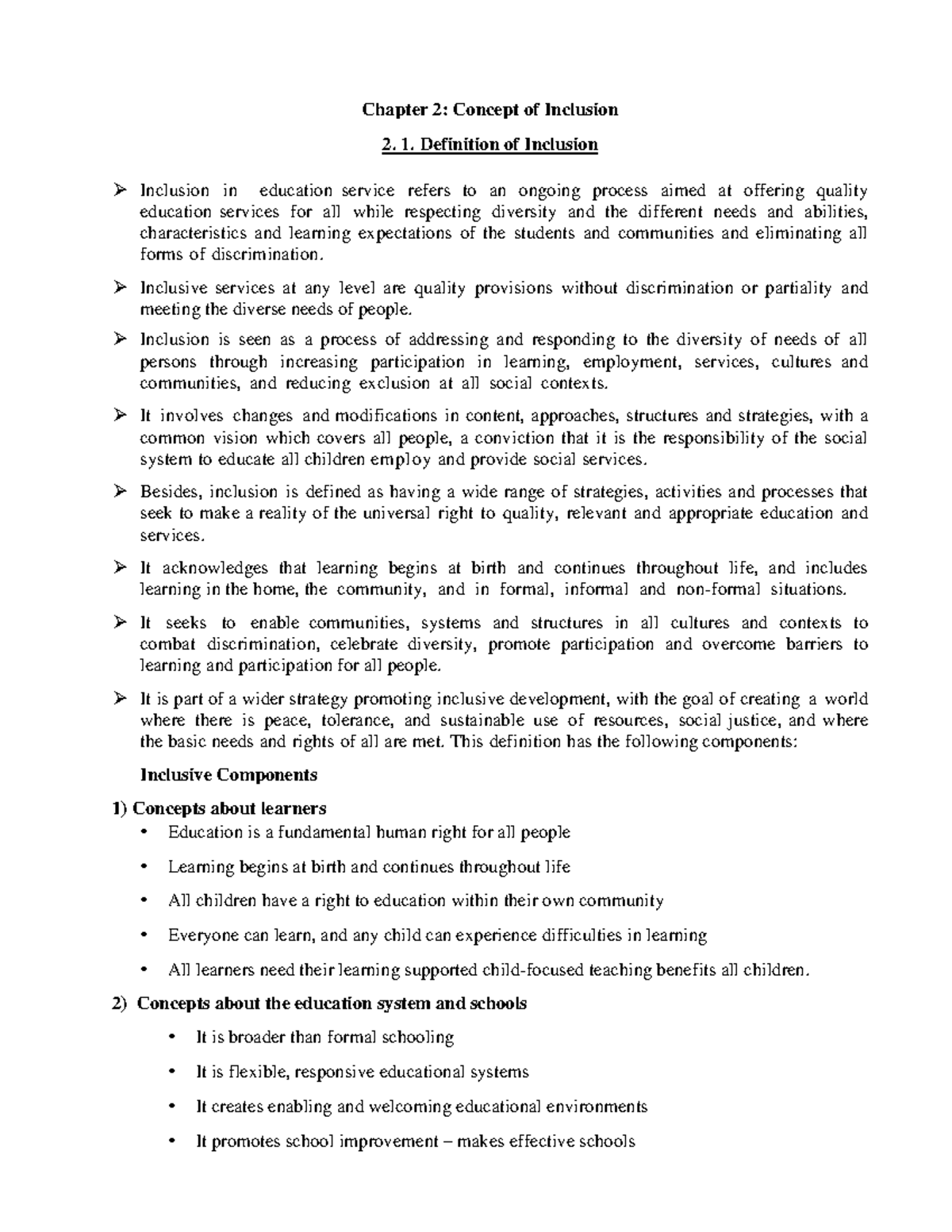 Understanding the Concept and Principles of Inclusion in Education ...