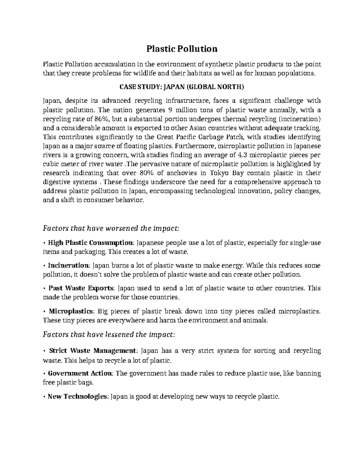 Plastic Pollution - Plastic Pollution Plastic Pollution accumulation in ...