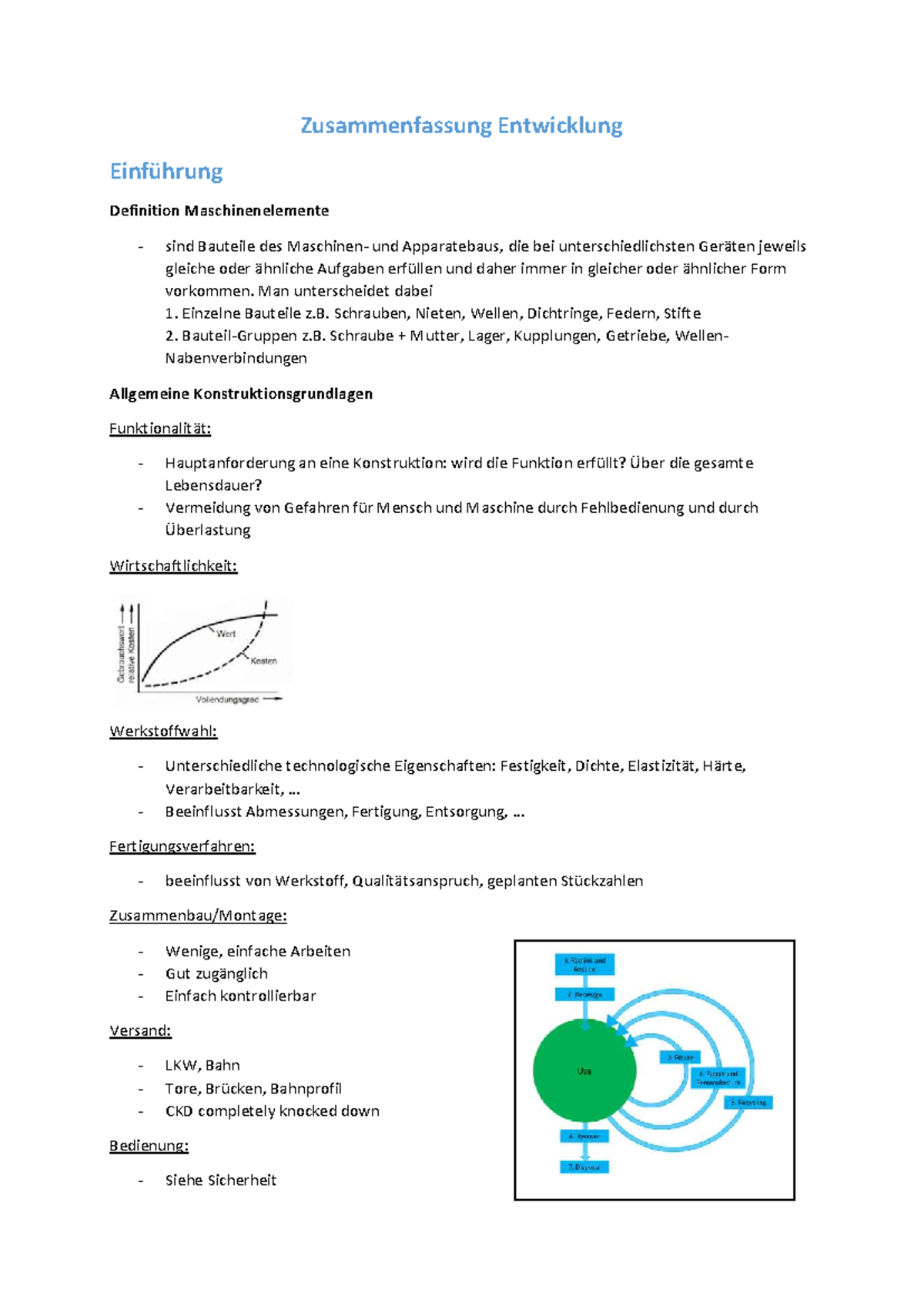 Zusammenfassung Maschinenelemente und Konstruktionsmethodik (ME 101 ...