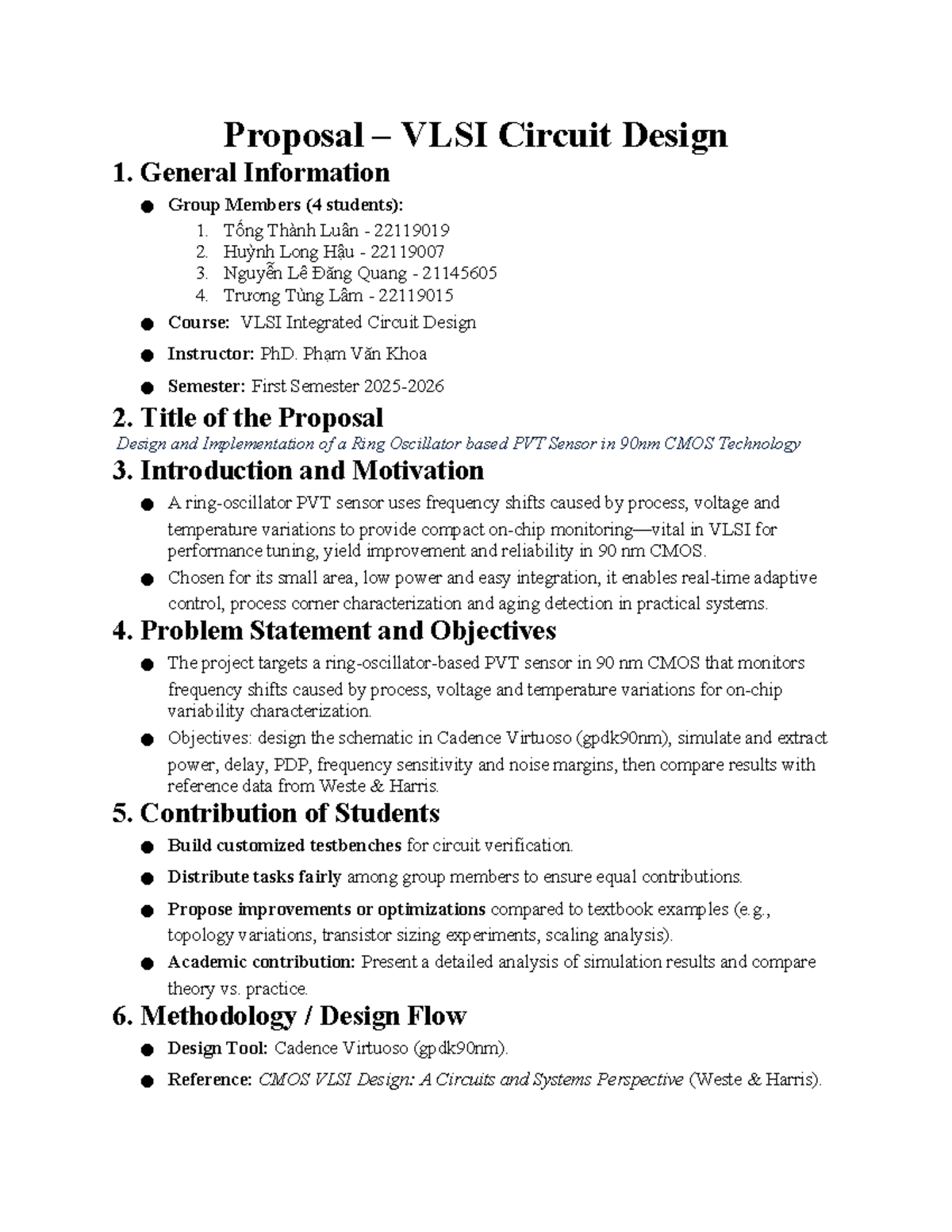 VLSI Circuit Design Proposal: Ring Oscillator PVT Sensor in 90nm CMOS ...