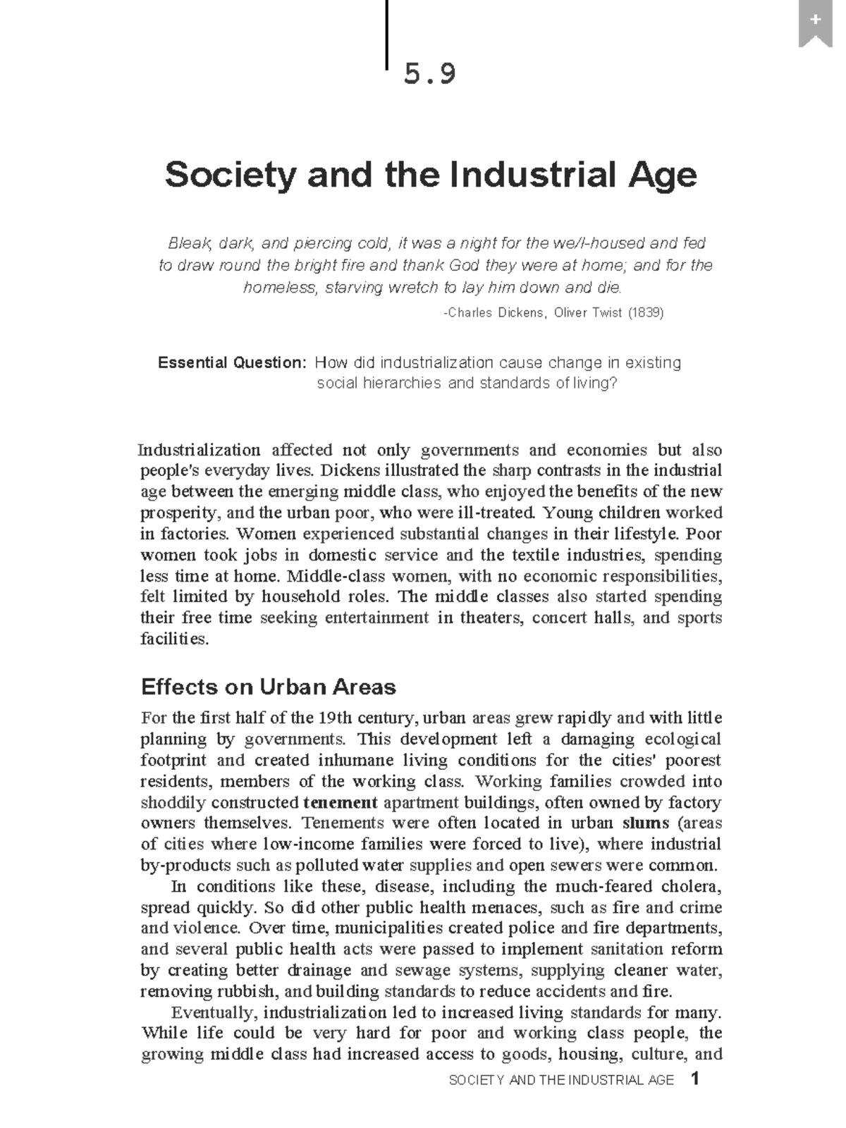 5.9 Society and the Industrial Age: Impact of Industrialization on ...