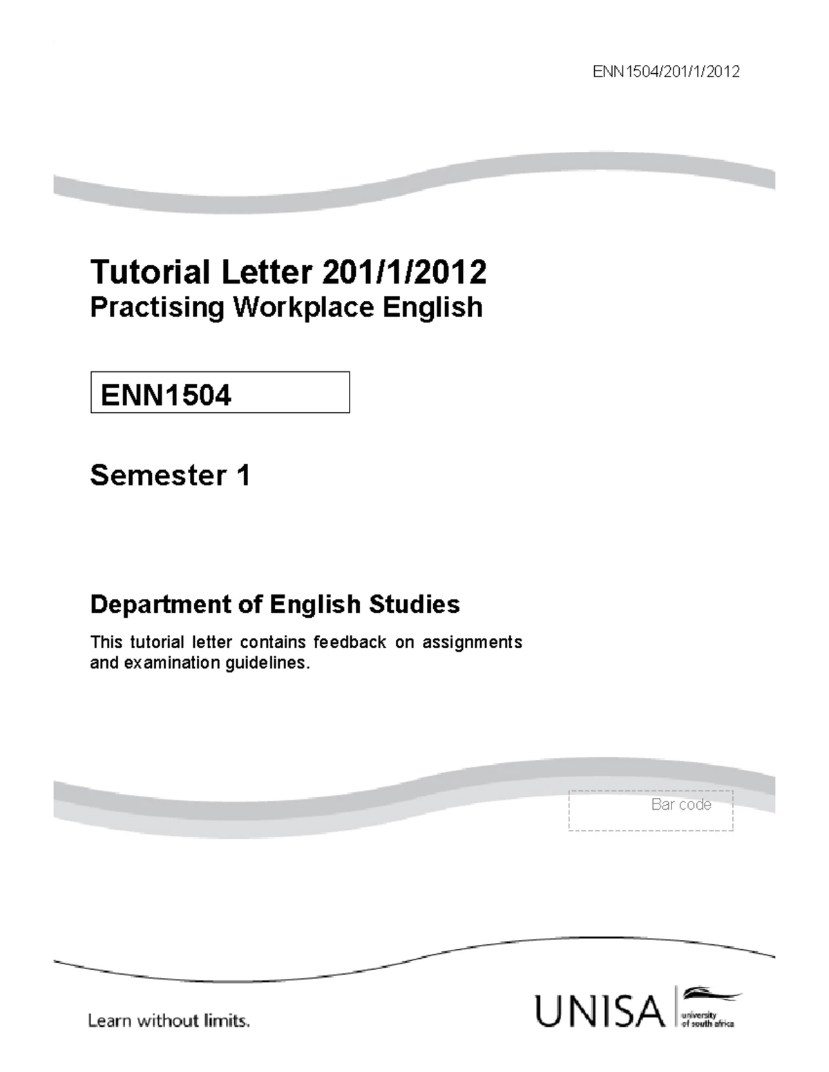 ENN1504 Investigative Report Summary - REPORT WRITING: THE ...