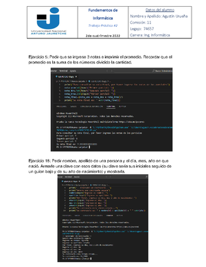 Práctica 4 fundamentos - Práctica 4 Ejercicio 1 Ejercicio 2 Ejercicio 3 numero = - Studocu