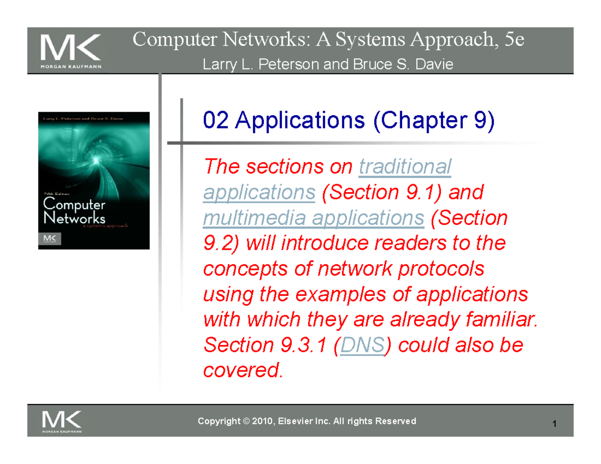 02 MK-PPT Applications - Computer Networks: A Systems Approach, 5e ...