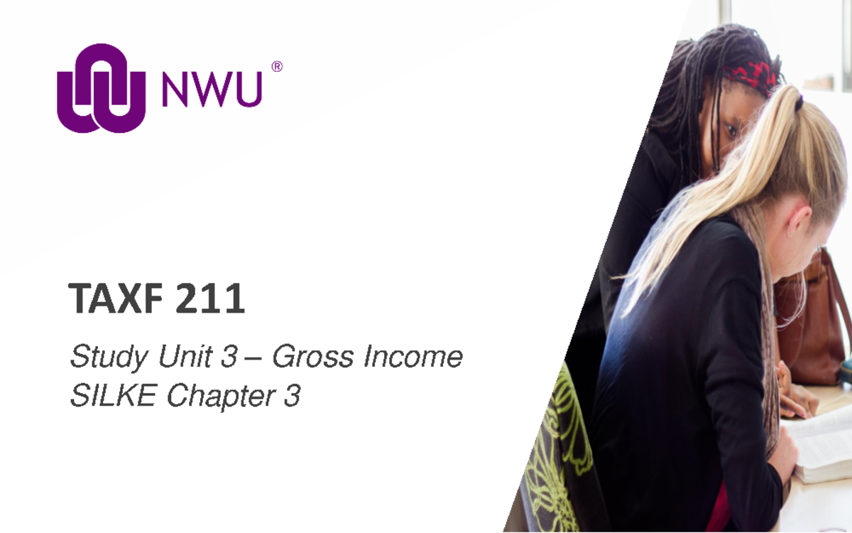 TAXF 211: Study Unit 3 - Analysis of Gross Income (SILKE Ch. 3) - Studocu