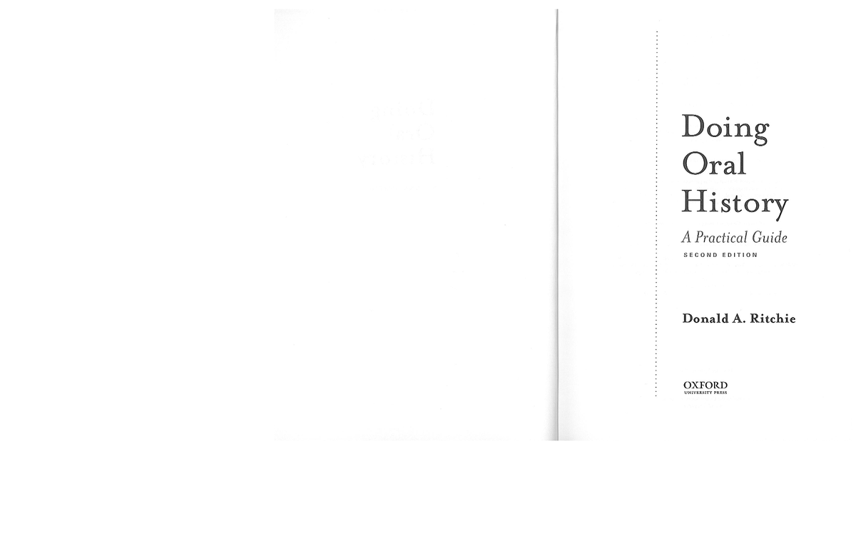 Chapter 3: Techniques and Best Practices for Oral History Interviews ...