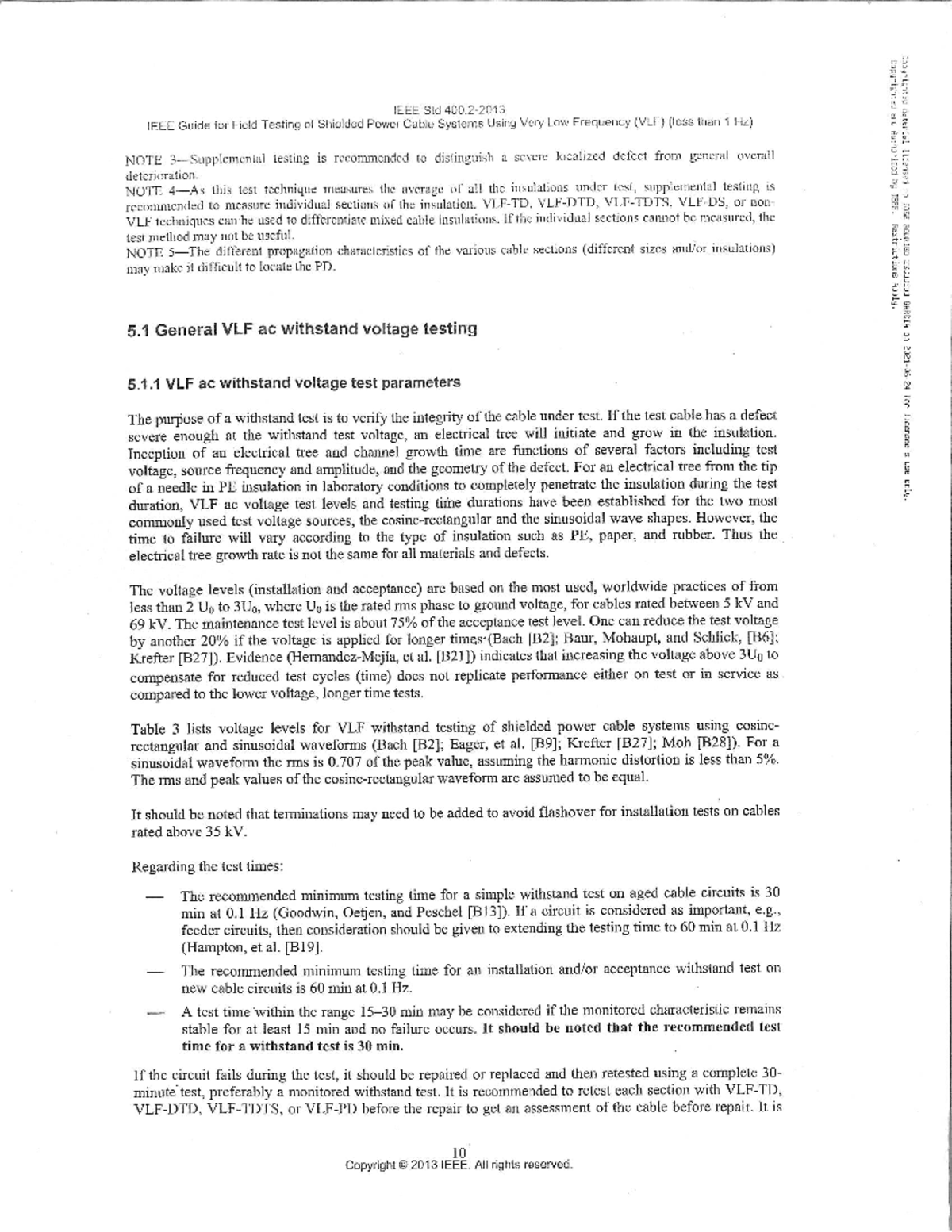 VLF Testing Guide for Shielded Power Cables (IEEE Std) - Studocu