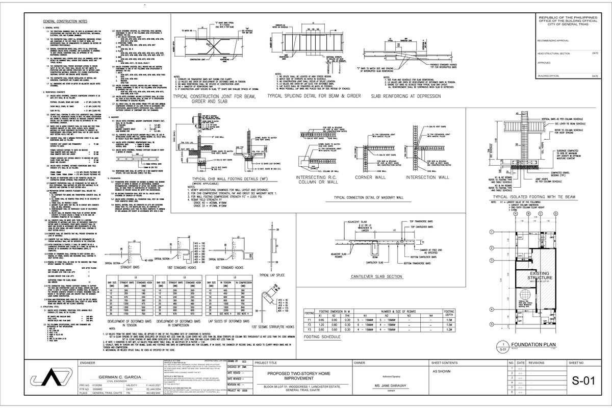 FCD ST EE PL Rev 1 - Engineering Drawings for 2-Storey Home Project ...