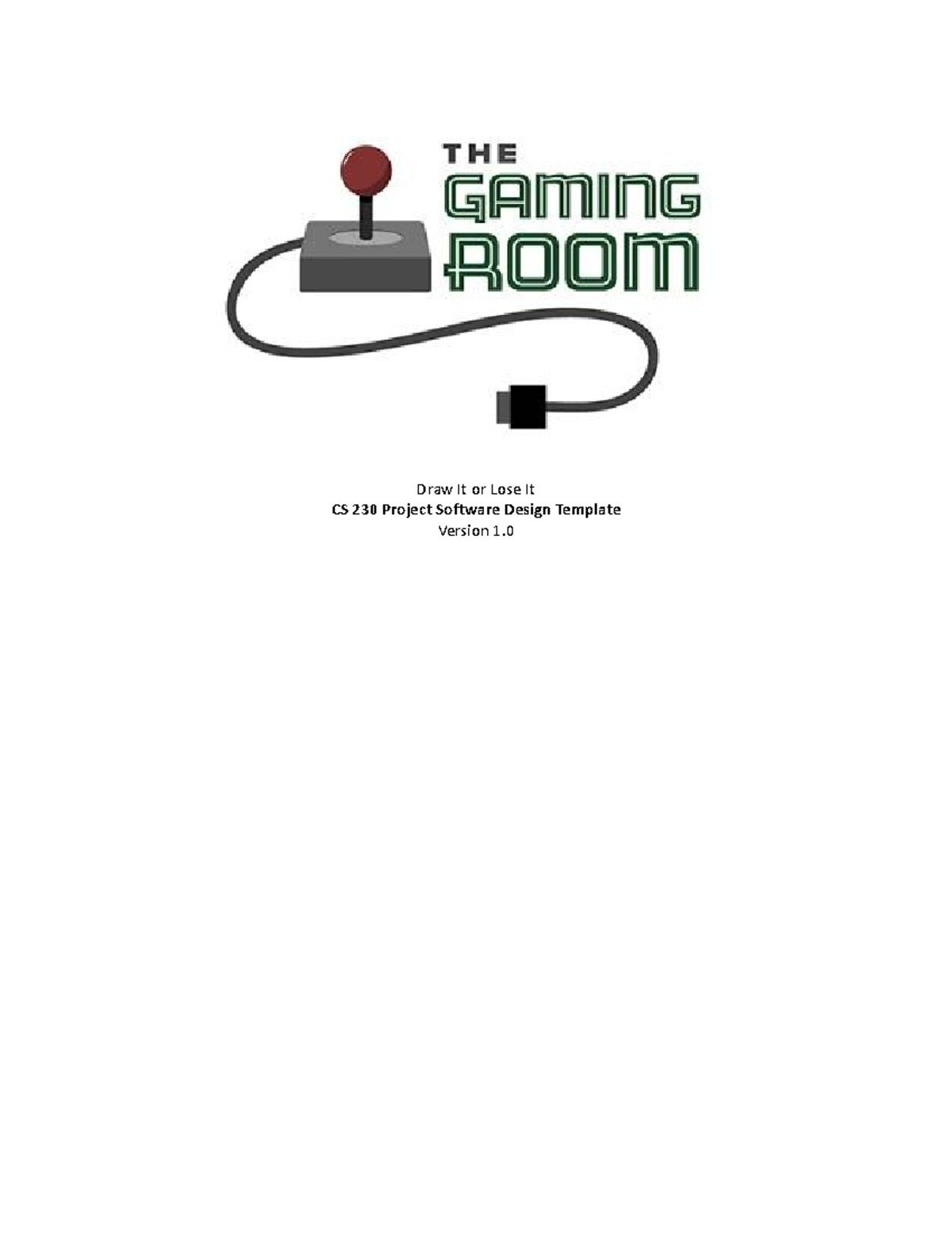 CS 230 Final Project One Software Design Documentation - Studocu