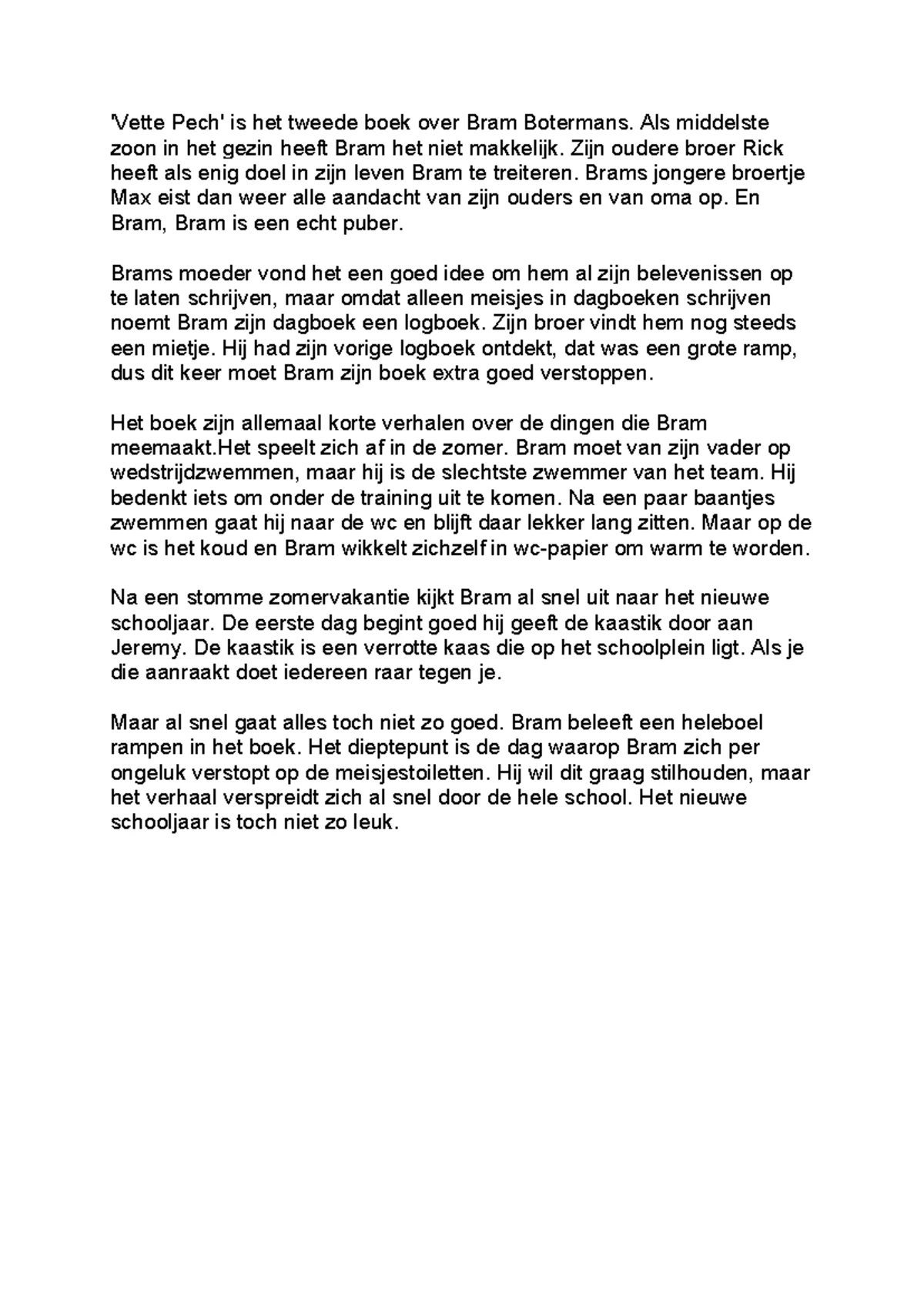 Boekverslag: Achtste-groepers huilen niet van Jacques Vriens - Studeersnel