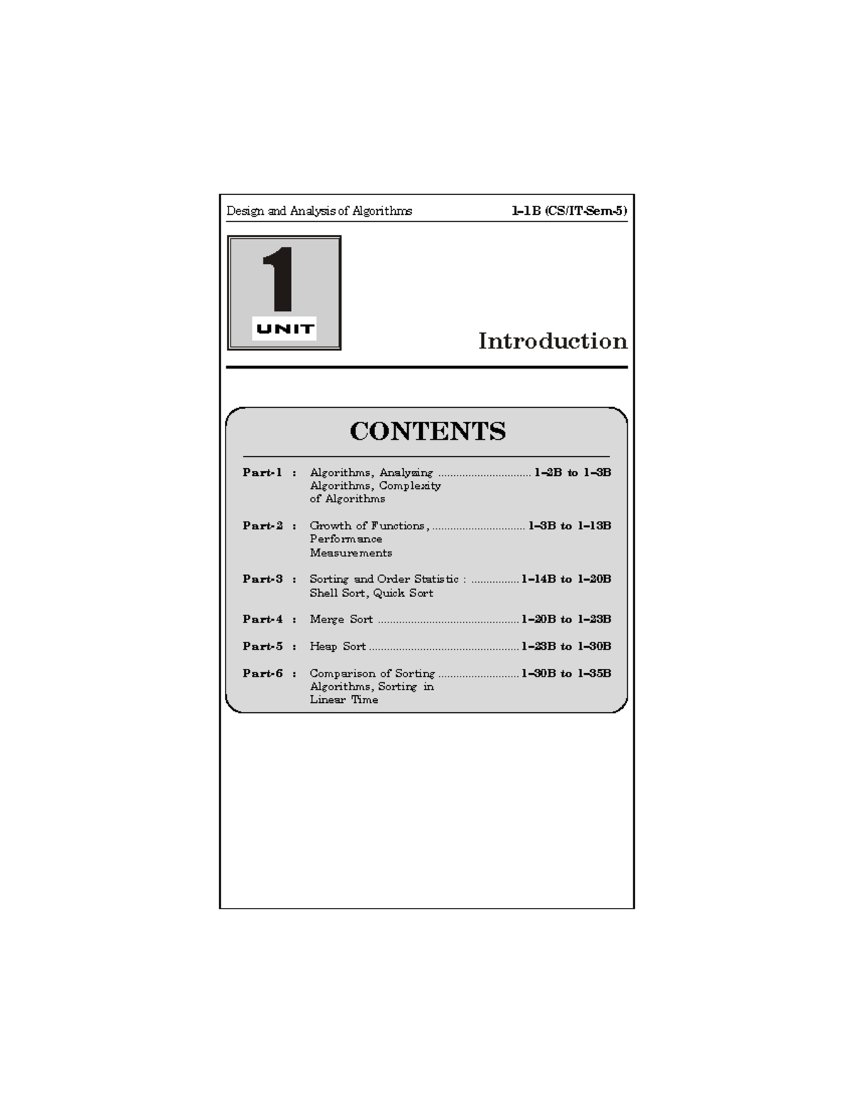 Unit 1: DAA Notes - Design and Analysis of Algorithms (CS/IT-Sem-5 ...