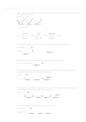 Midterm 2021, questions and answers - Calculus 2 Midterm Quiz 1 by bOn Score:9/ Attempt No ...