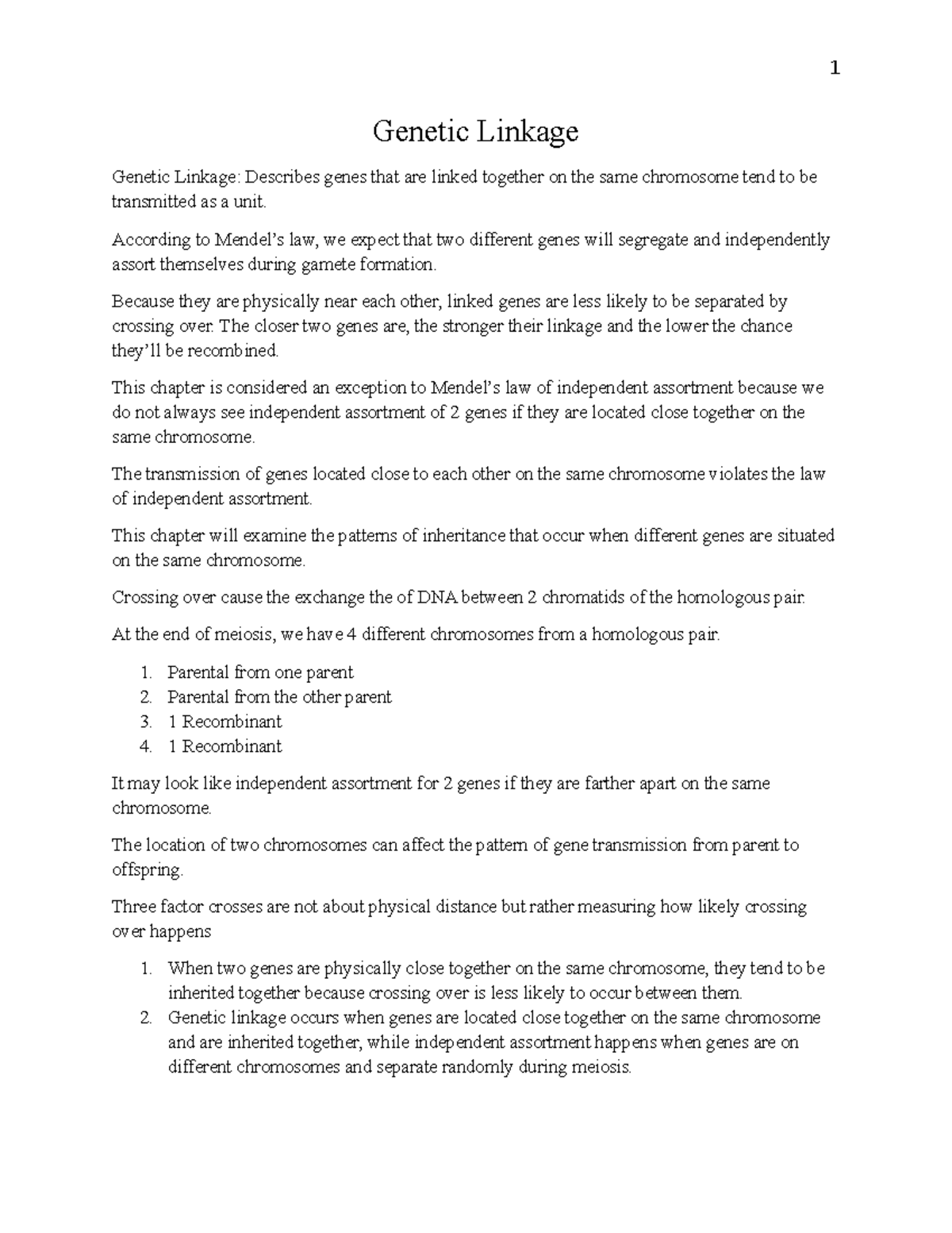 Genetic Linkage: Understanding Inheritance Patterns in Chromosomes ...