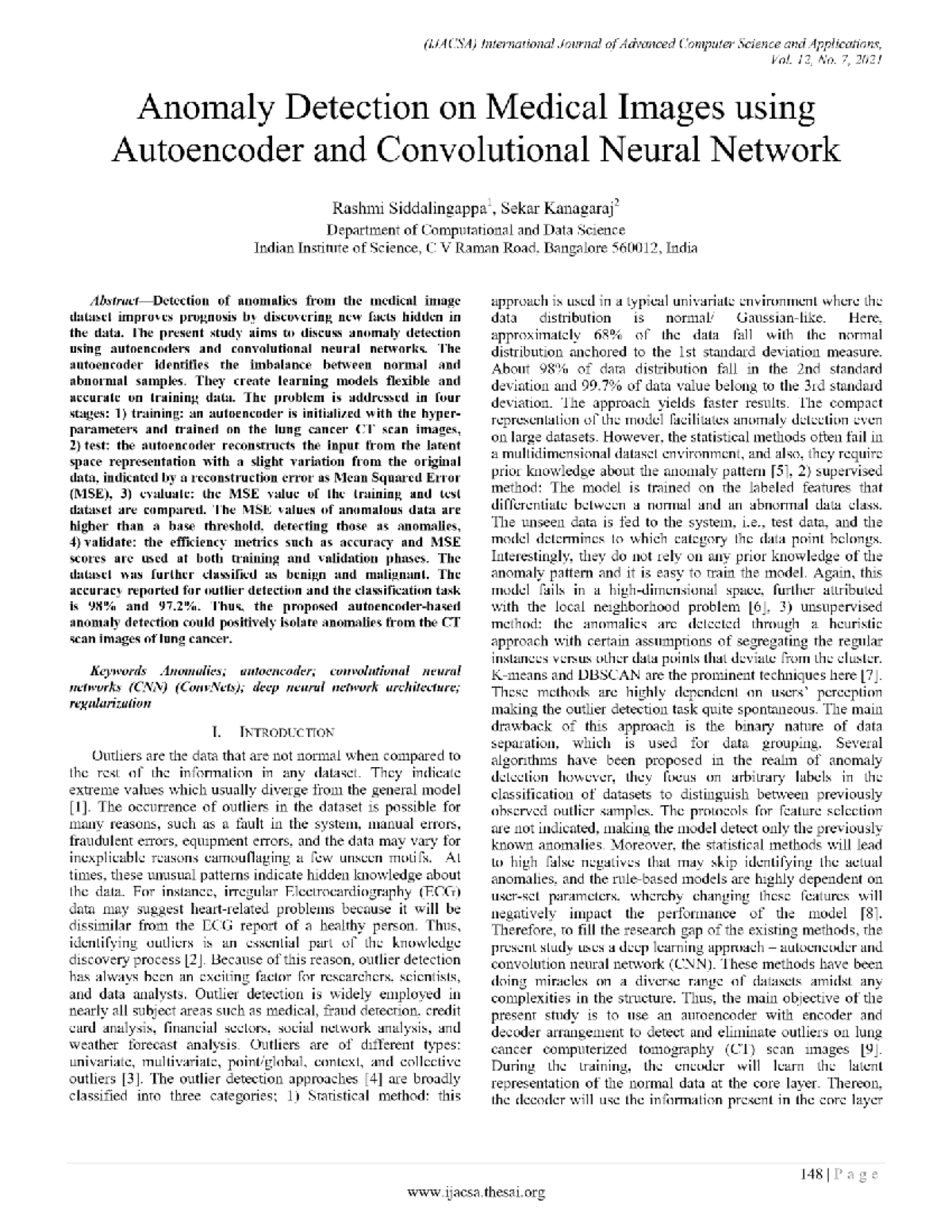 Anomaly Detection in Lung Cancer CT Images Using Autoencoders and CNN ...