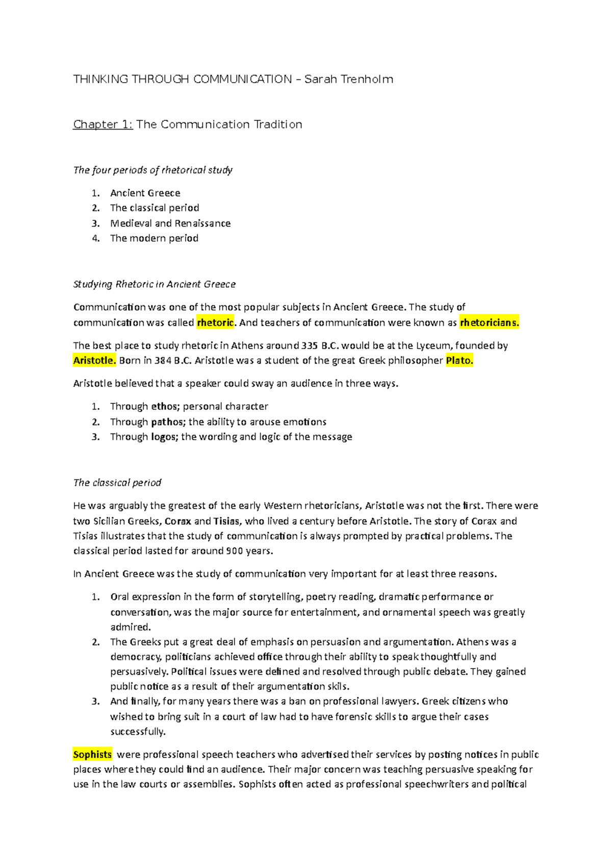 Summary Thinking Through Communication - THINKING THROUGH COMMUNICATION ...