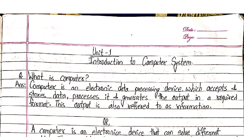 Computer Fundamentals: Complete Notes for CS101 Course - Studocu