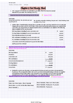 Cost Behavior - Cost Accounting - Chapter 5 Cost Behavior: Analysis and ...