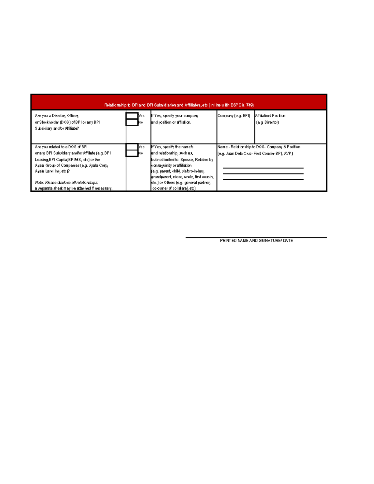 RPT Form - Lecture on BPI Affiliates and DOS Relationships - Studocu