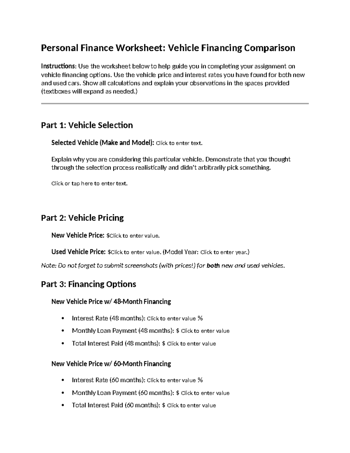 Personal Finance QR Activity Worksheet - Personal Finance Worksheet ...