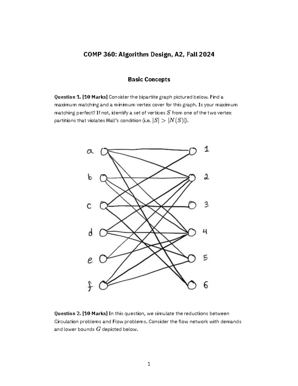 COMP 360: Algorithm Design, A2, Fall 2024 - Assignment 2 Overview - Studocu