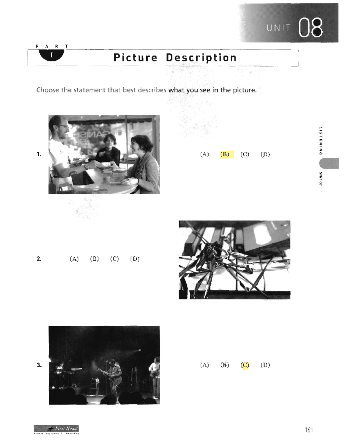 TOEIC Unit 08: Picture Descriptions, Questions & Short Talks - Studocu