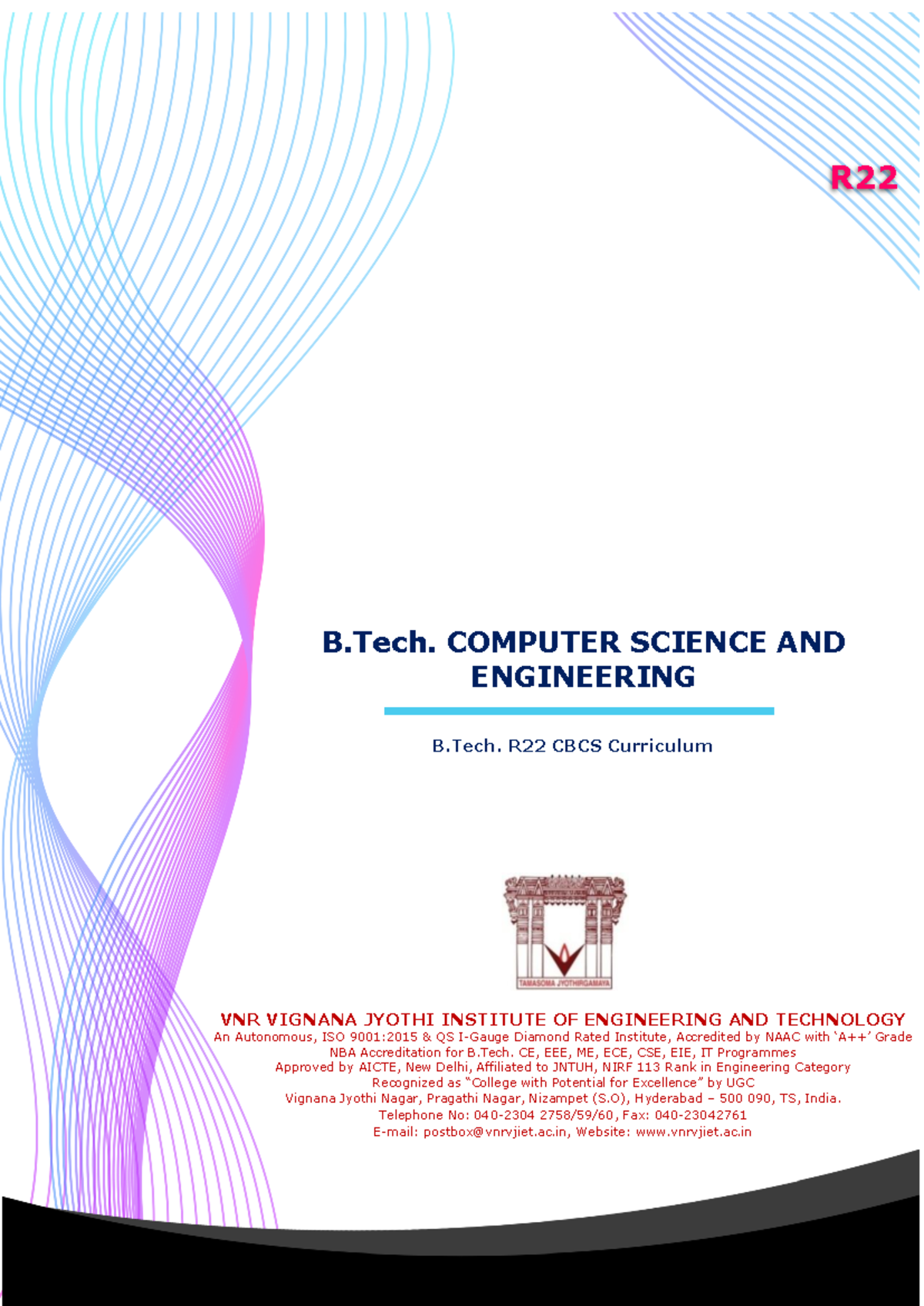 R22 - CSE B.Tech. CBCS Academic Regulations Overview for 2022-2023 - Studocu