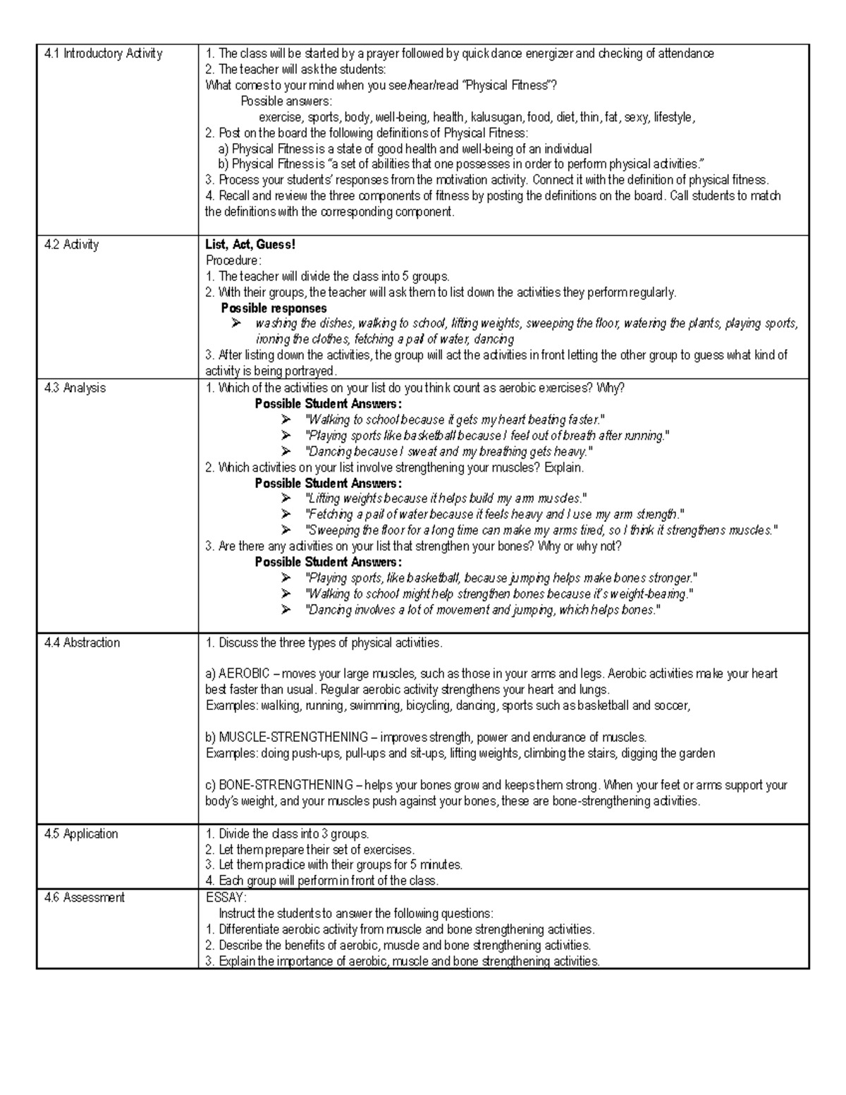 Flow - school purposes - 4 Introductory Activity 1. The class will be ...