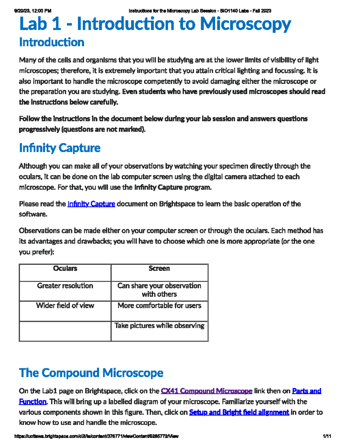 Bio Lab 1 - Comprehensive BIO Lab Manual Guide - Studocu