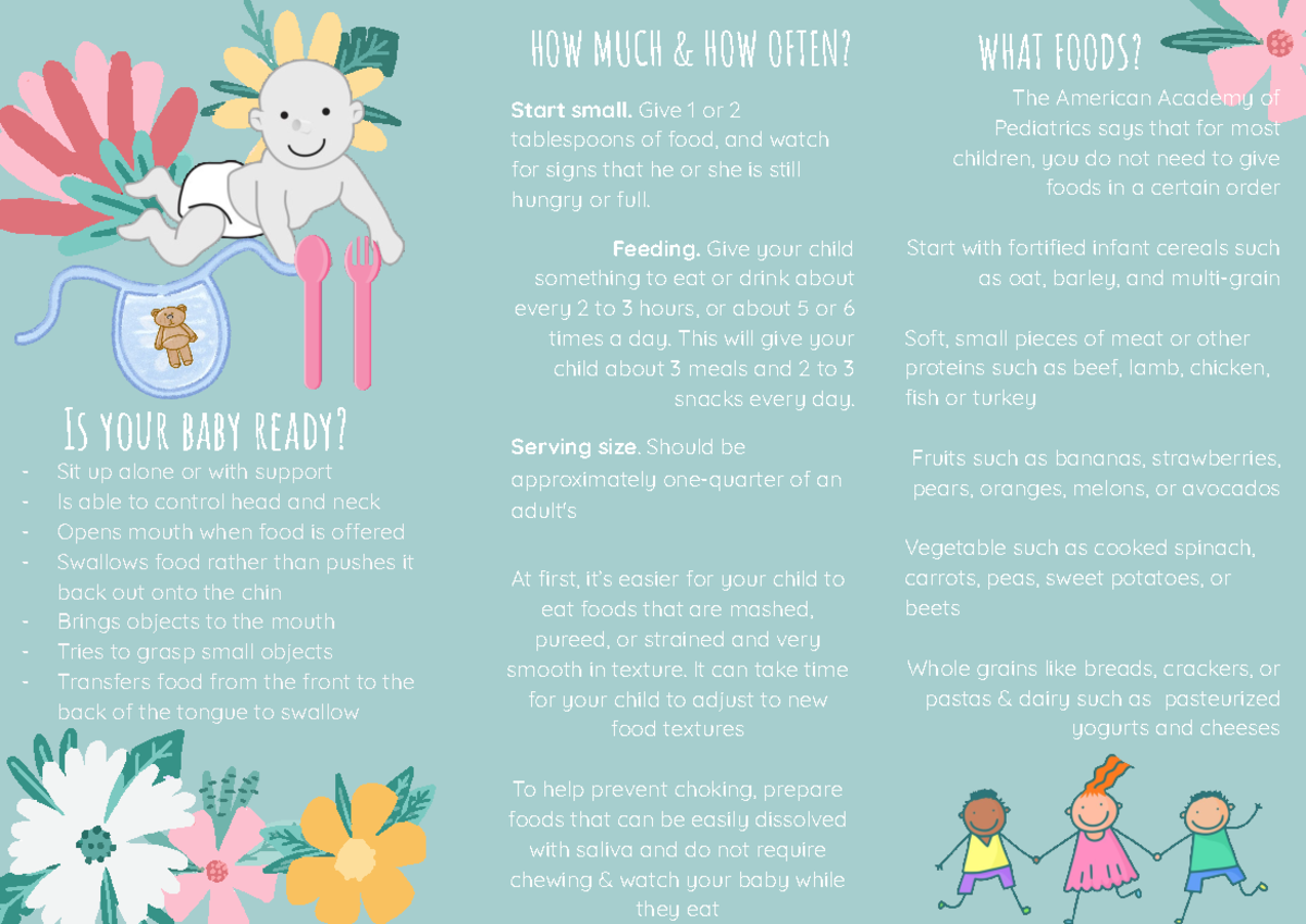 What, when, how to introduce solid foods brochure - Is your baby ready ...