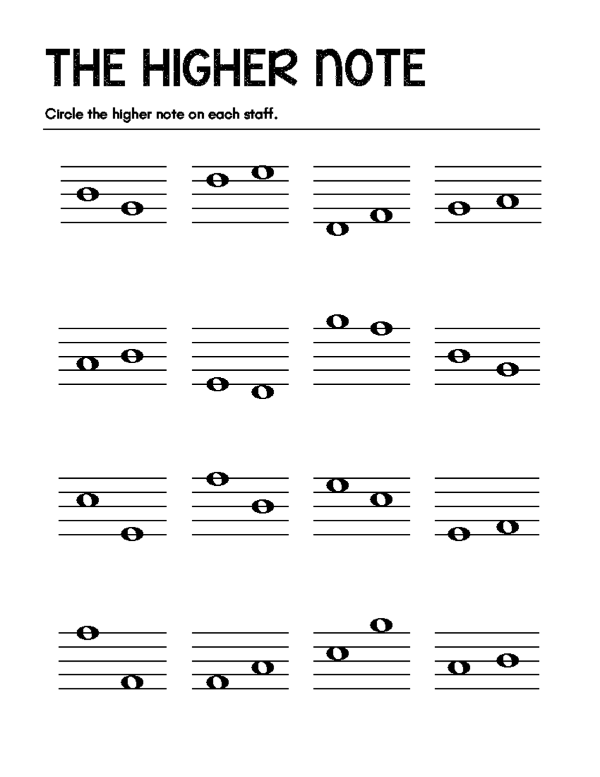 100 Music Worksheets: Notes & Rhythms for Bass & Treble Clef - Studocu