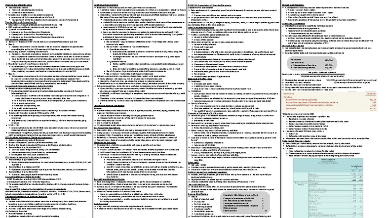 ACCT 2707 Midterm Cheat Sheet: Financial Reporting Essentials - Studocu