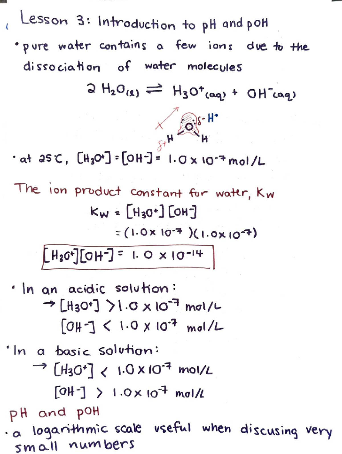 Lesson 3: Understanding pH and pOH Concepts - Studocu
