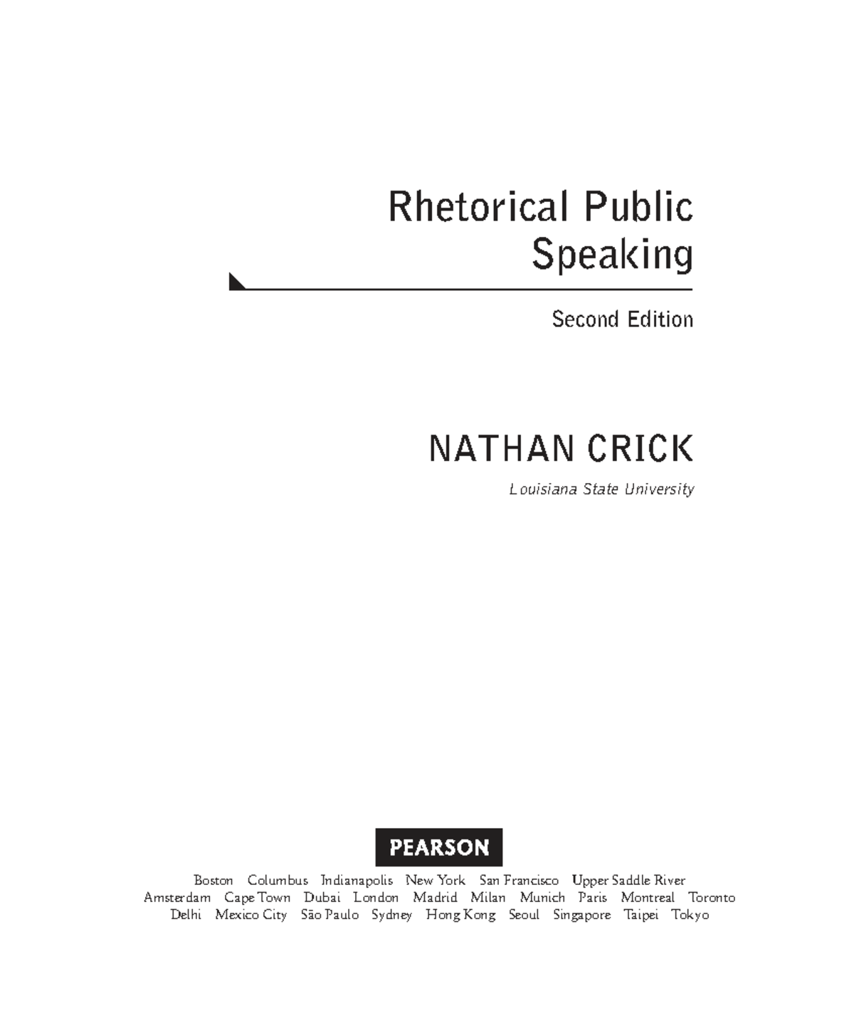 Rhetorical Public Speaking: A Comprehensive Guide (Course Code: NATHAN ...