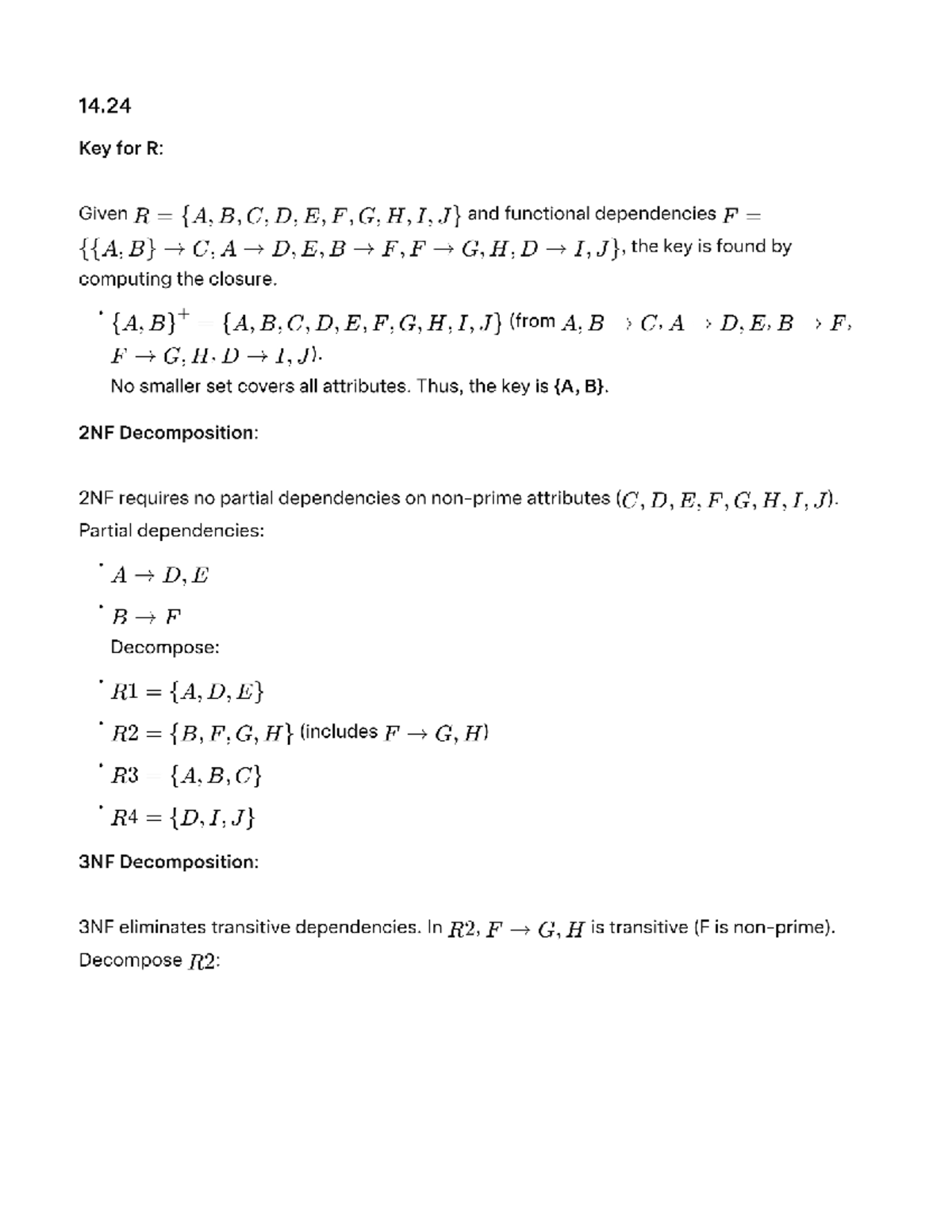 14.24 Lecture Notes on Database Normalization and Keys - Studocu
