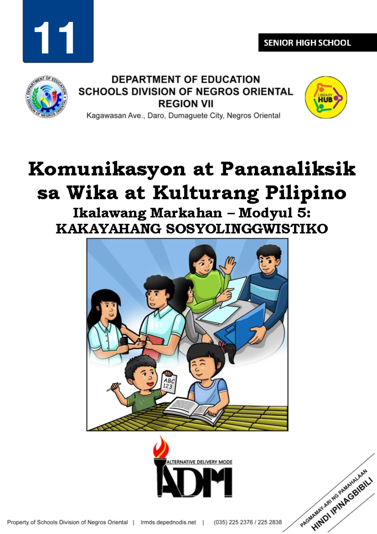 Filipino 11 Q2 Modyul 5: Kakayahang Sosyolinggwistik Final Exam - Studocu