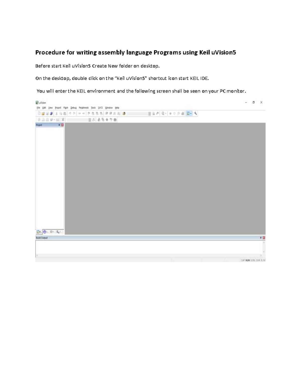 Keil uVision5 Assembly Language Program Procedure Guide - Studocu