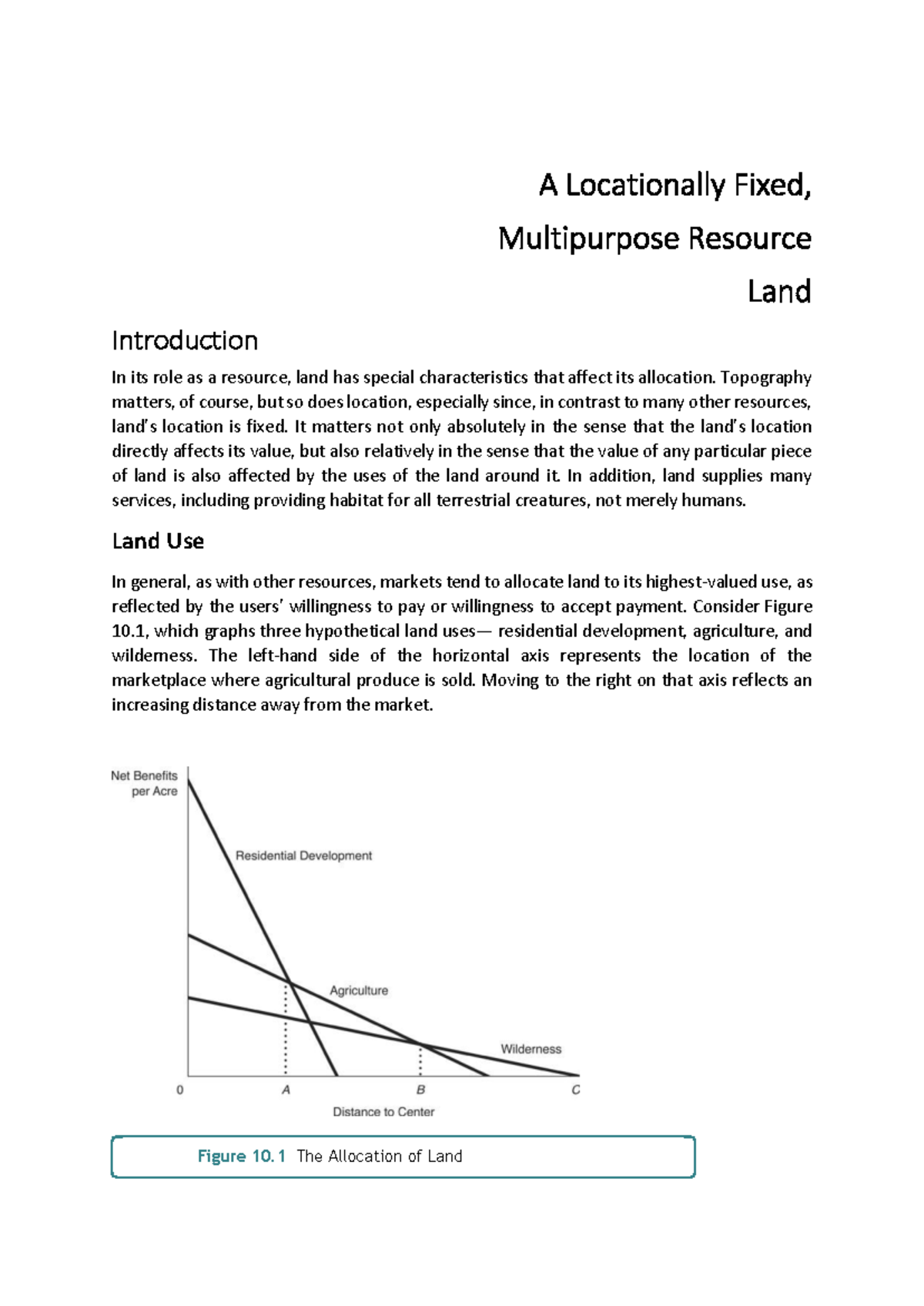 Class Note on Land - A Locationally Fixed, Multipurpose Resource Land ...