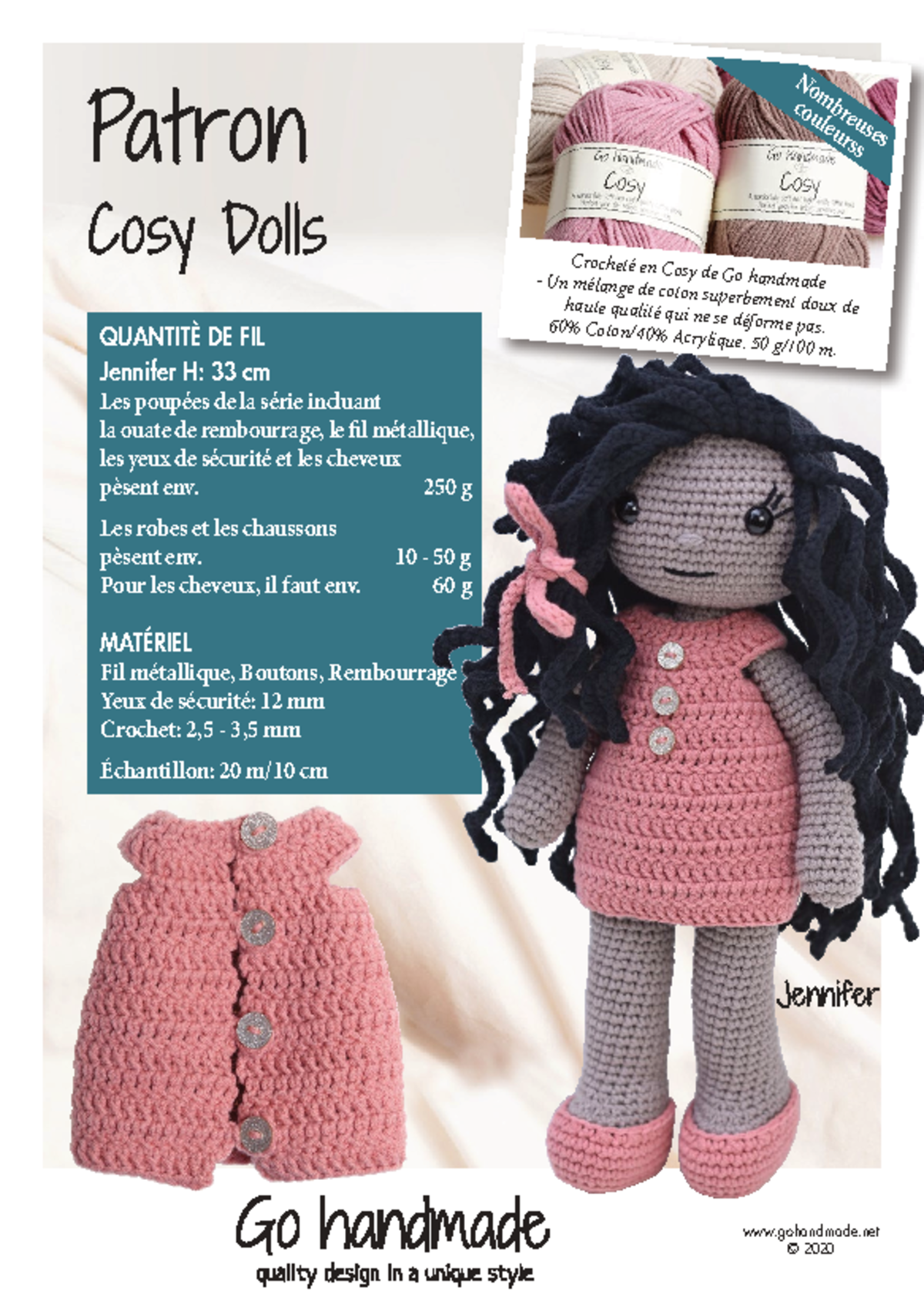 Cosy Dolls - Jennifer: Guide de Création et Matériel - Studocu