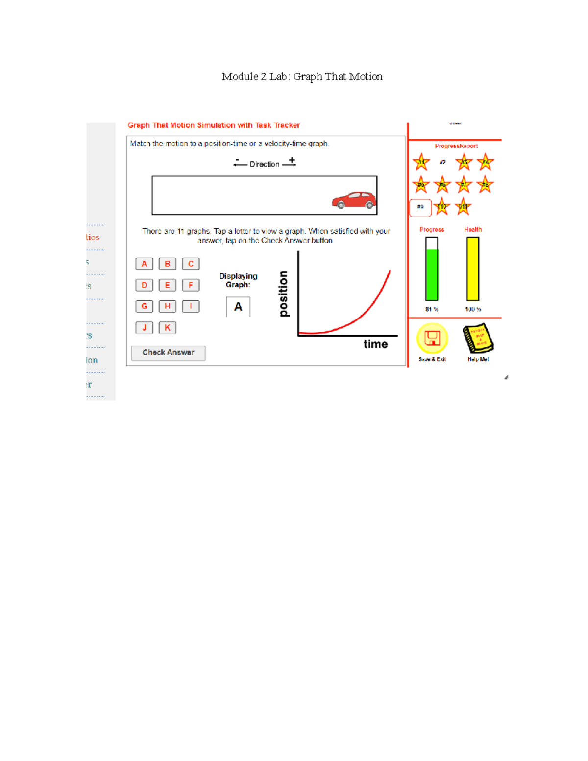 Graph that motion screenshot proof of 8 - Module 2 Lab: Graph That ...