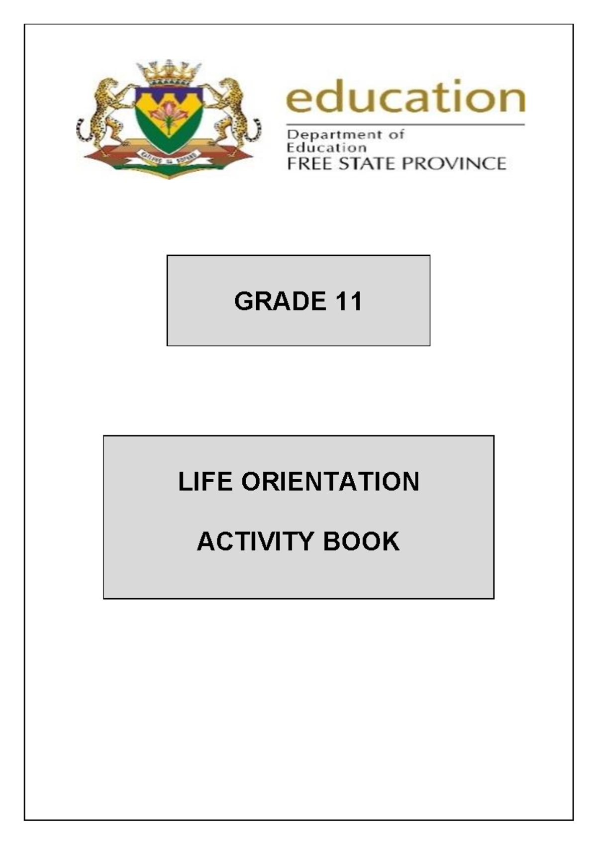 Grade 11 Life Orientation Activity Book: Exam Guidelines & Content ...