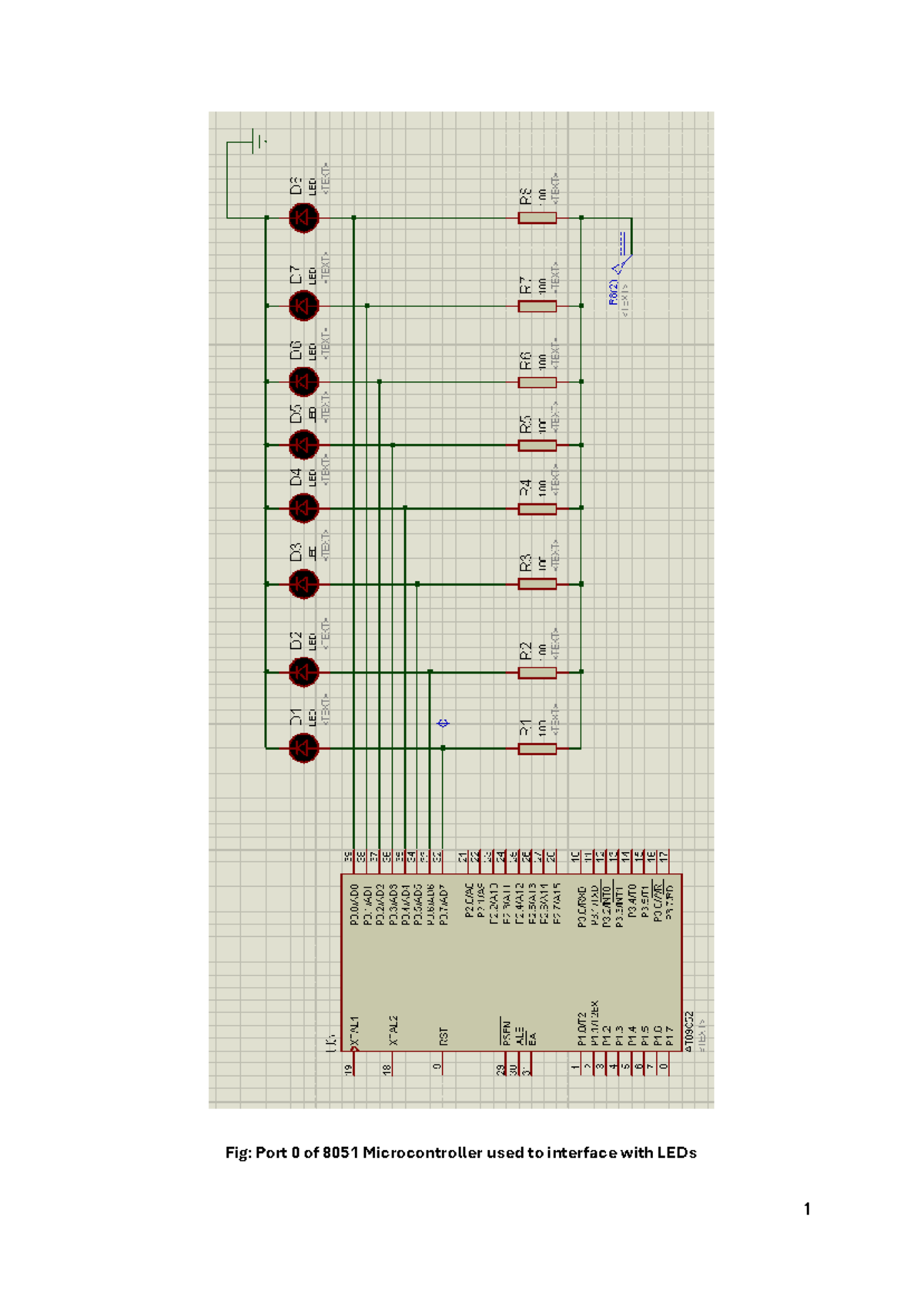 Lab 1 Report: Interfacing 8051 Microcontroller with LEDs and Assembly ...