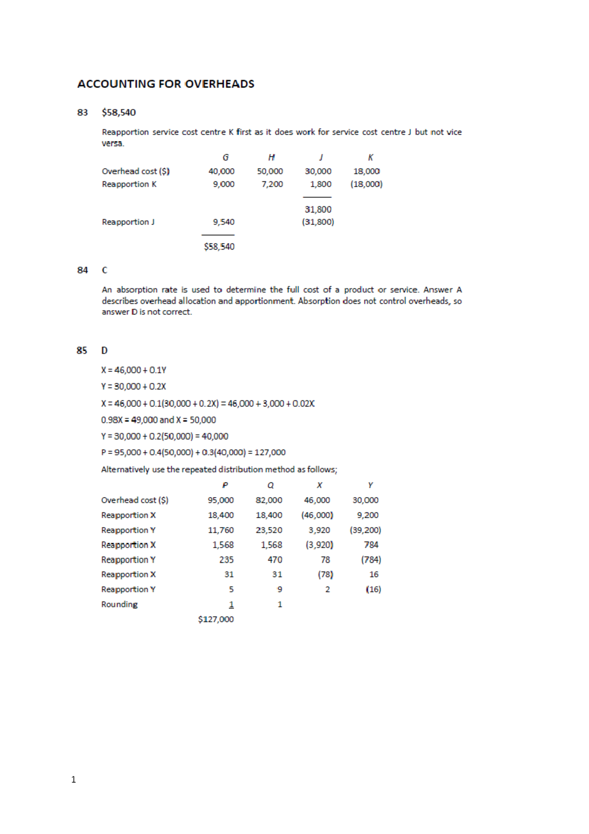BUS146 - Chapter 7 Accounting for Overheads Answers - Introduction to ...