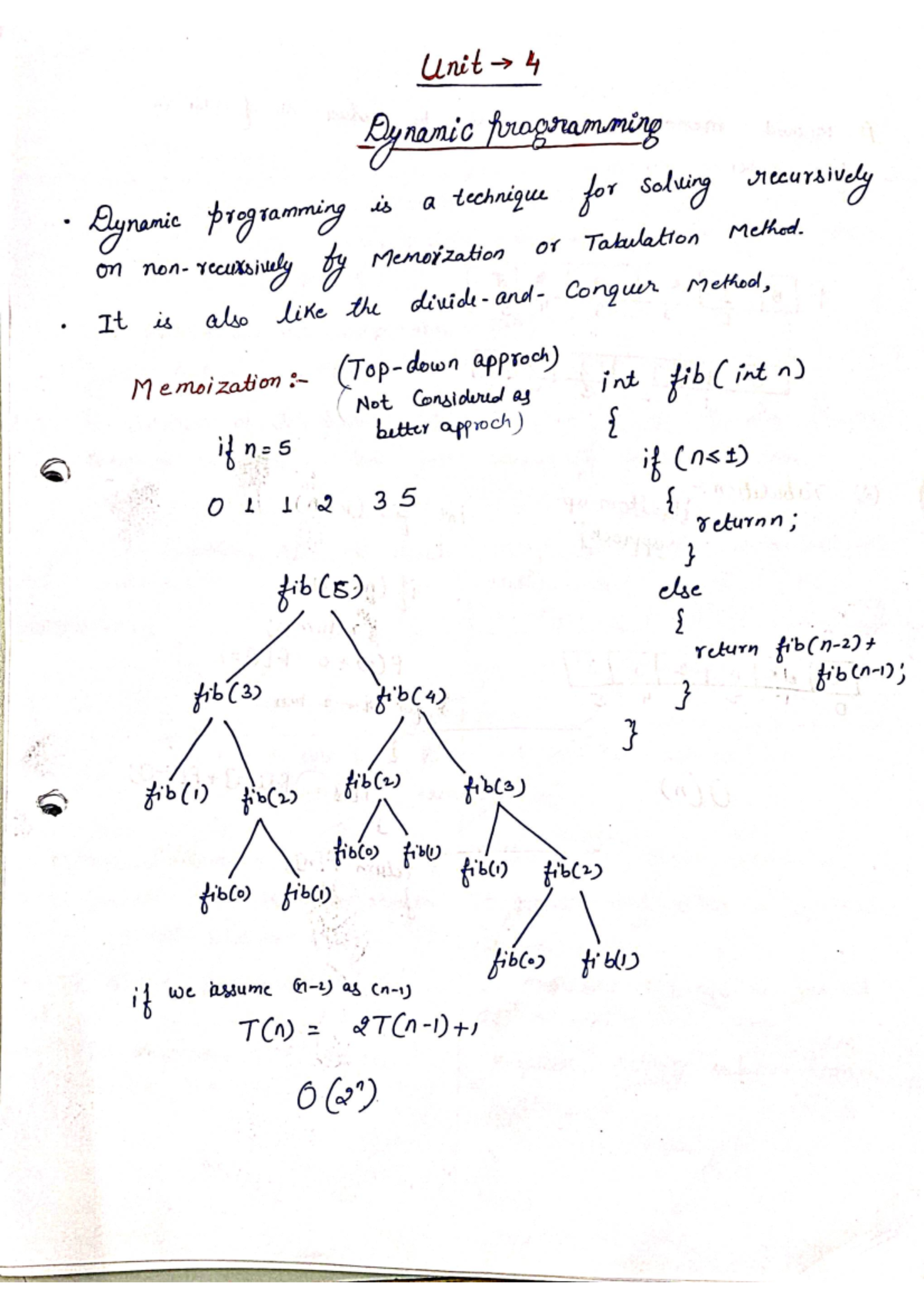 Unit 4 - DAA Final Exam Notes: Dynamic Programming and More - Studocu