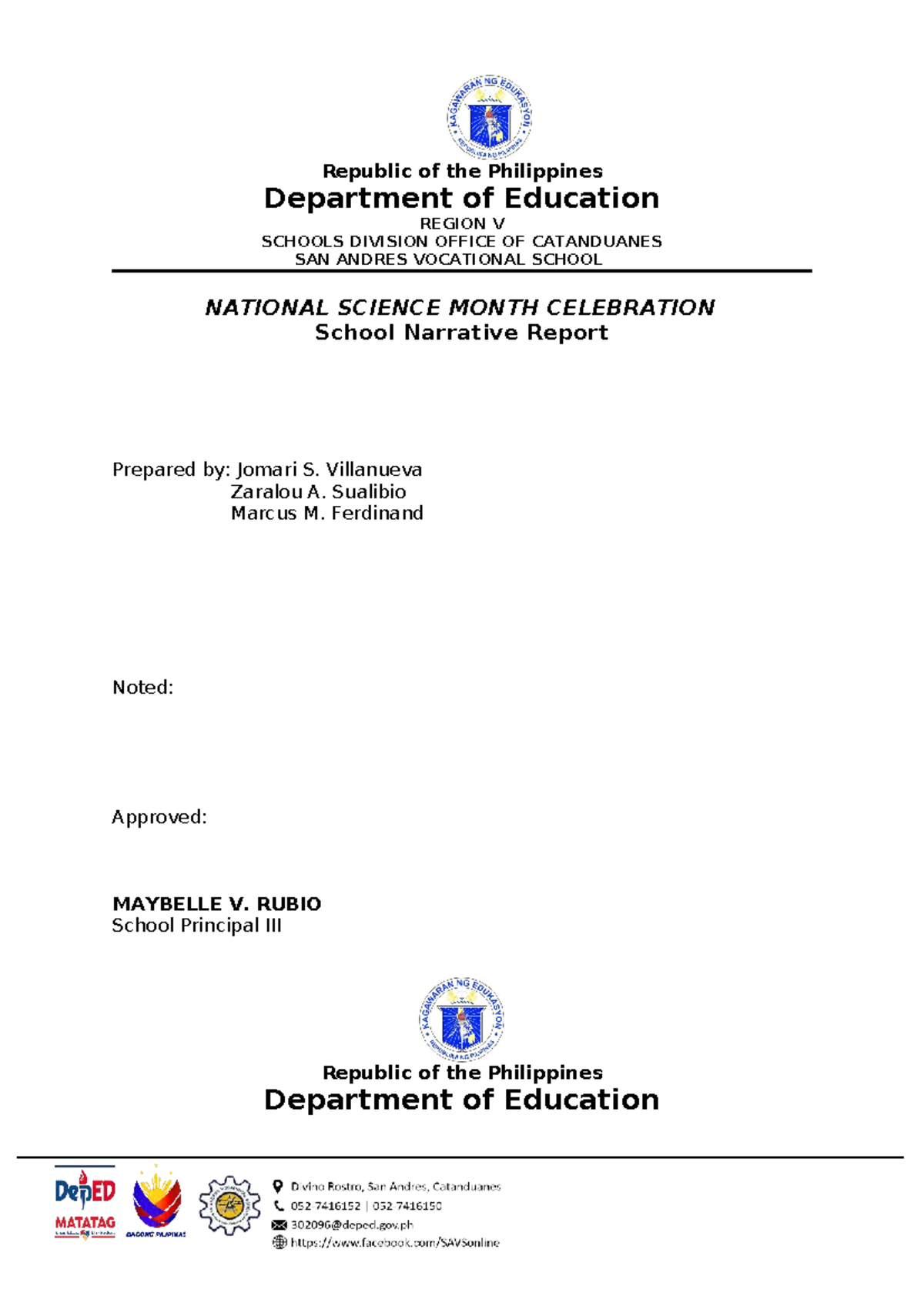 Badminton club accomplishment report - Science, Technology Engineering ...