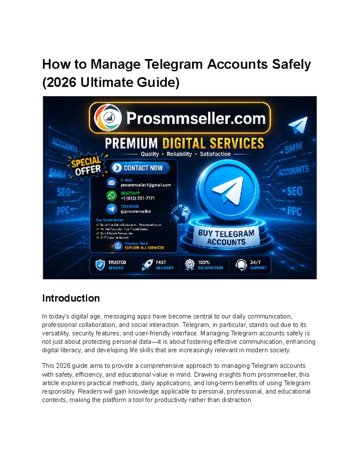 Managing Telegram Accounts Safely: A 2026 Guide for Users - Studocu