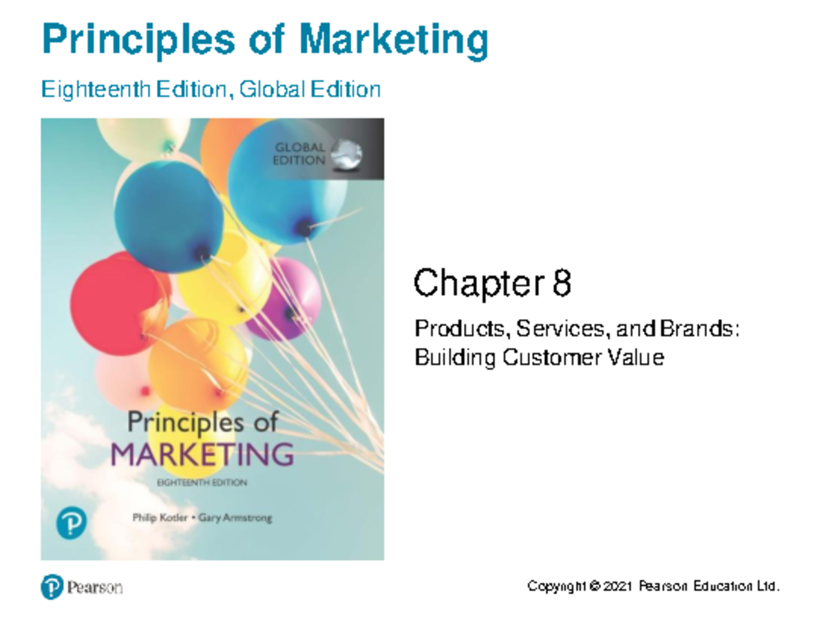 Principles of Marketing (MKTG 1) Chapter 8: Products & Services - Studocu