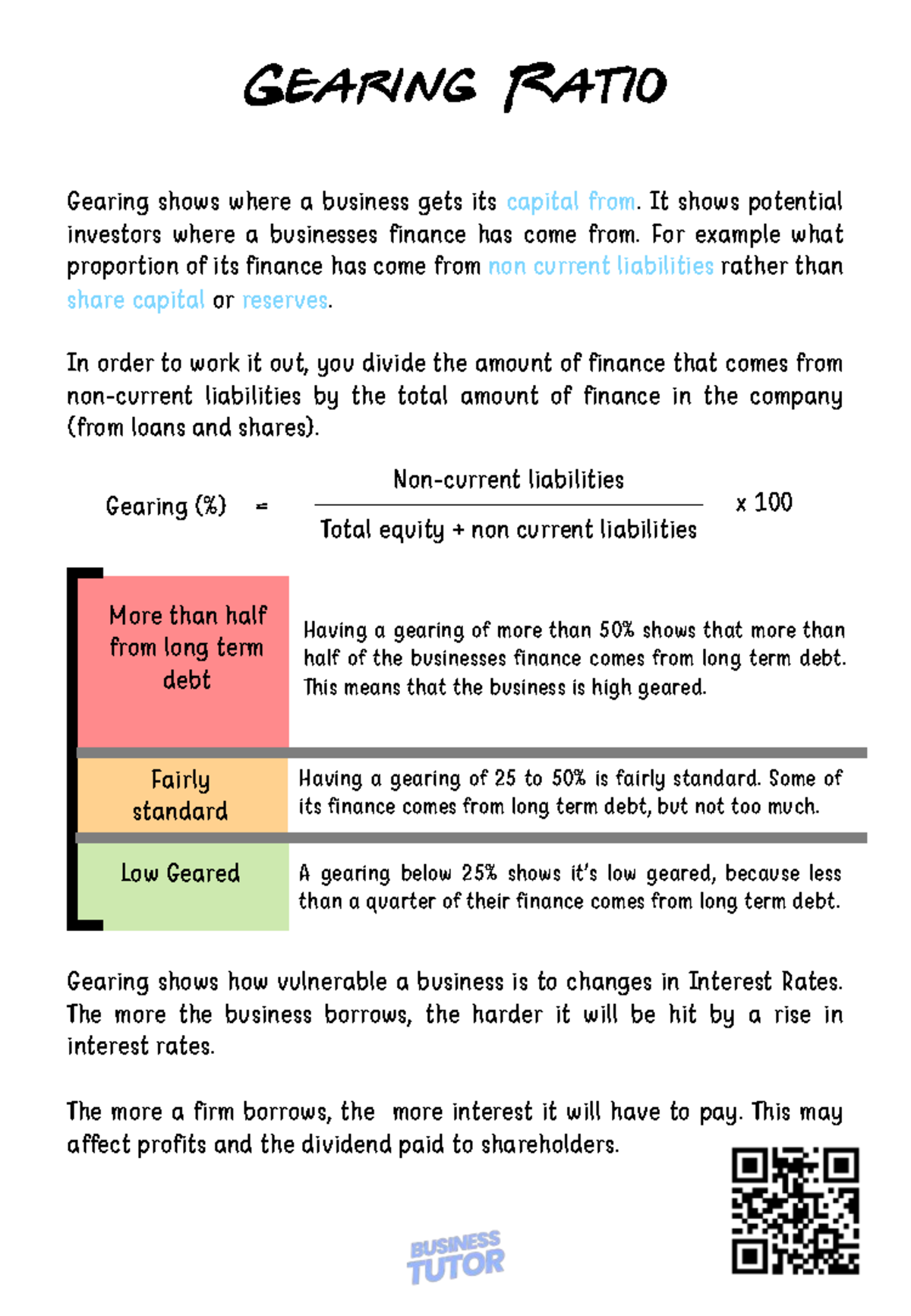 Gearing Ratio Analysis: Understanding Capital Sources and Risks - Studocu