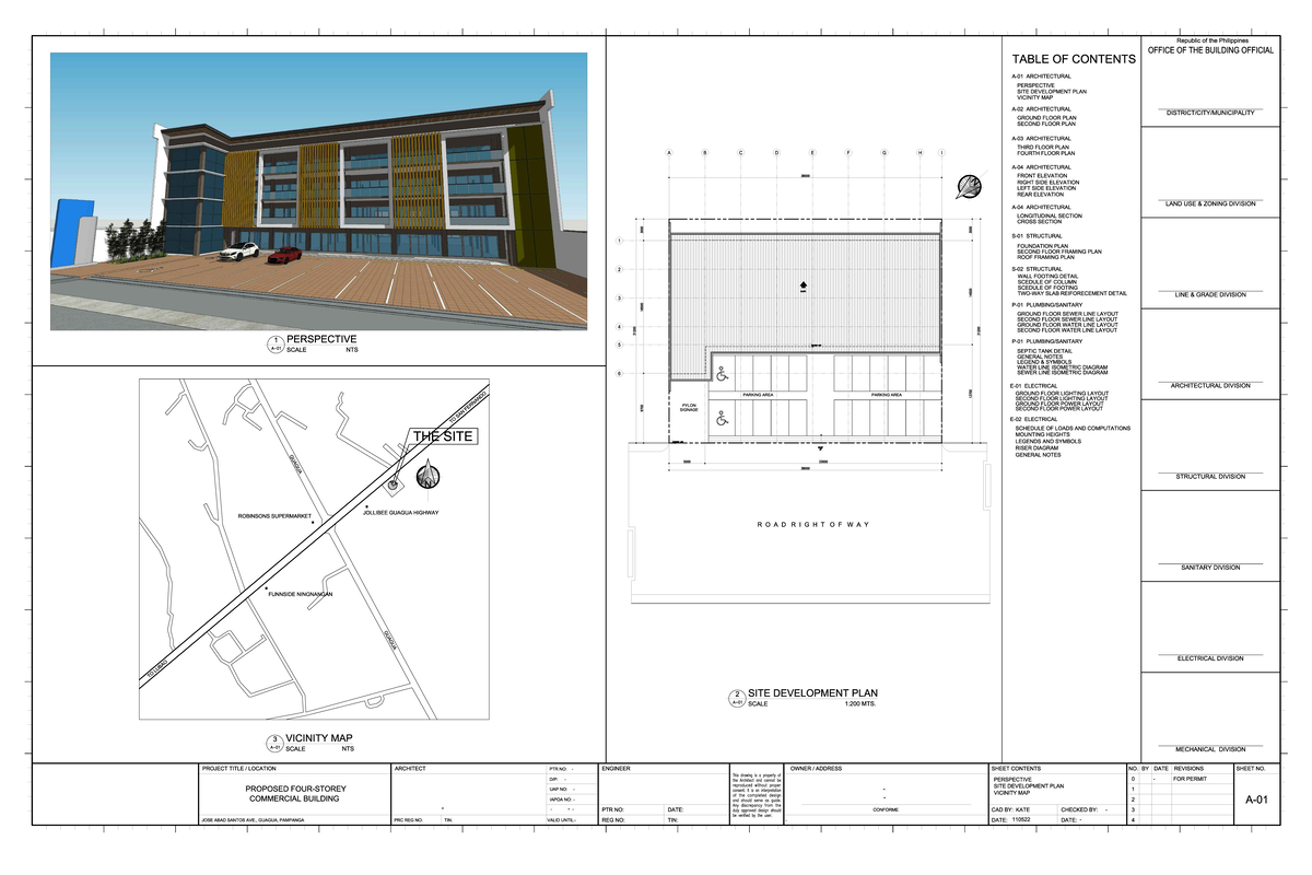 Proposed 4-Storey Commercial Building Plans and Elevations - Studocu