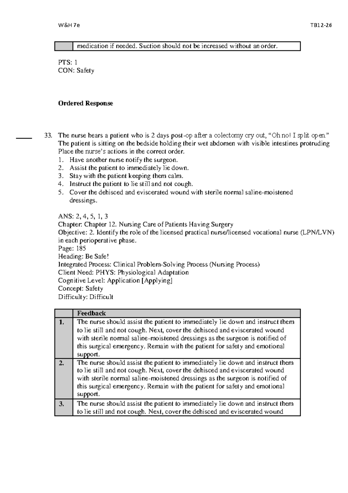 Nursing Care of Surgical Patients: Chapter 12 Notes (2241 247) - Studocu